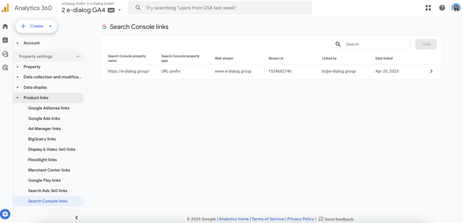 Google Search Console in GA4 integrieren | e-dialog
